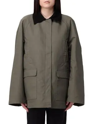 TOTEME Toteme Oversized Organic Cotton Shirt Jacket Kaki