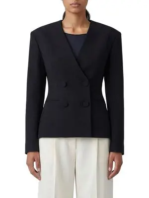 Andamane Double-breasted Blazer - Black