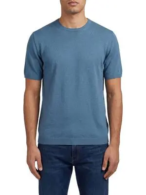 ROBERTO COLLINA Cotton Blend Crewneck Sweater - Blue