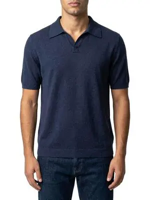 ROBERTO COLLINA Cotton Knit Polo Shirt - Navy