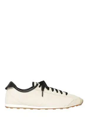 Jacquemus Jacquemus Les Tennis Organic Cotton Canvas Lace-Up Sneakers Beige