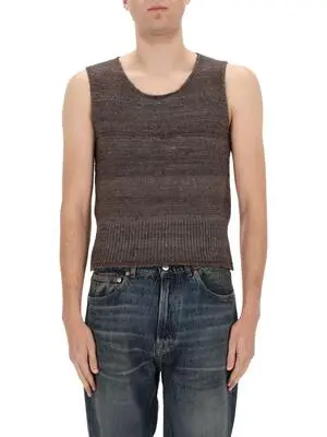 Our Legacy Silk Knit Sleeveless Top - Brown