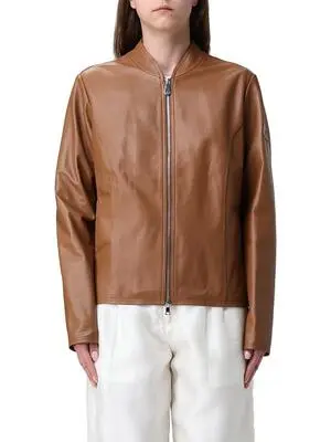 Peuterey Leather Bomber Jacket - Brown