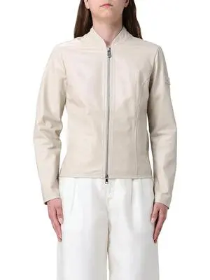Peuterey Leather Bomber Jacket - White