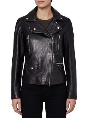 Peuterey Peuterey Leather Moto Jacket Black