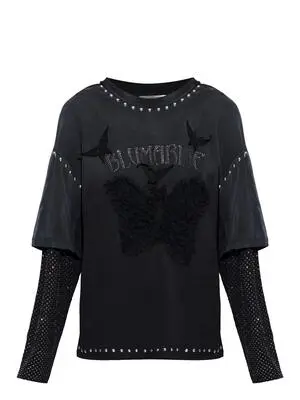 Blumarine Embellished Layered Top - Black