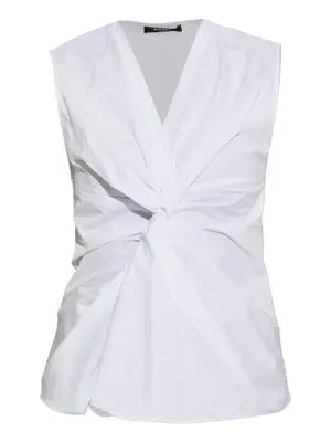 Balmain Draped Top - White