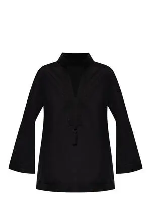 Tory Burch Stand-up Collar Shirt - Black
