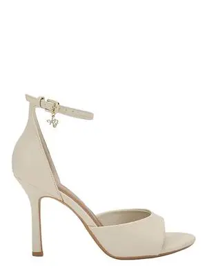 Kurt Geiger Sabrina Faux-leather Heeled Sandals - Bone