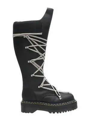 Rick Owens 1460 Quad Sole Pentalace Boot - Black