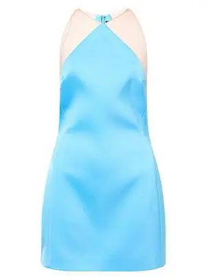 David Koma Halter-neck Mini Dress - Blue