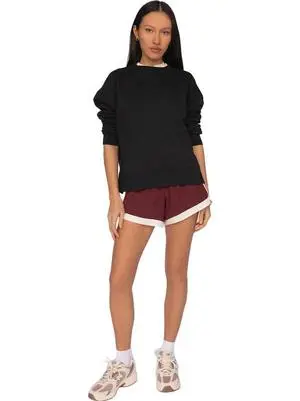 FORE-TÉ CLUB ATTIRE Fore-té Club Attire Crewneck Sweatshirt With Embroidered Crest Black