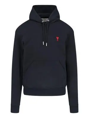AMI Paris De Coeur Hoodie - Black