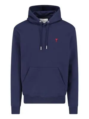 AMI Paris De Coeur Hoodie - Blue