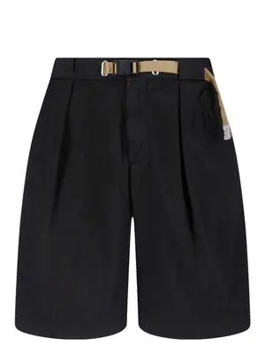 WHITE SAND Cotton Shorts Black