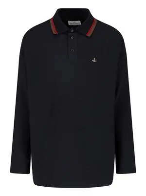 VIVIENNE WESTWOOD Cotton Piqué Polo Black