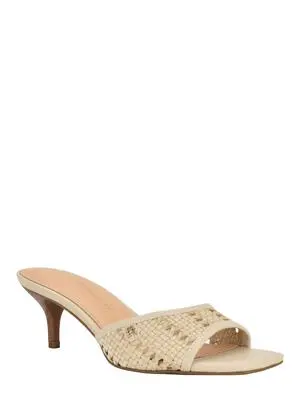 Tommy Hilfiger Kitten Heel Slide Sandal - Ivory