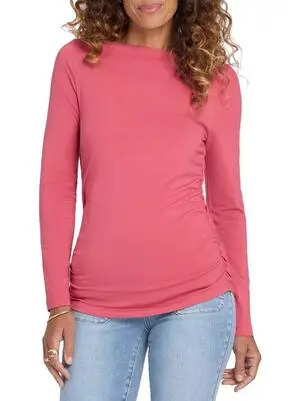 NYDJ Bateau Neck Knit Top Chrysanthemum