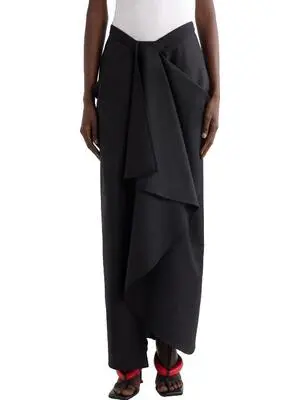GIVENCHY Draped Wool & Mohair Column Skirt