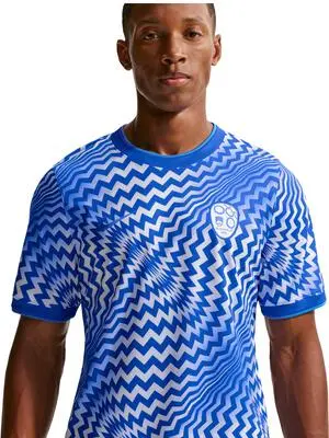 Nike Slovenia Dri-fit Soccer Pre-match Short-sleeve Top - Blue