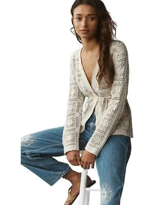 NVLT Crochet Knit Top Jacket