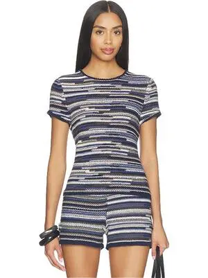 Proenza Schouler White Label Veya Knit Tee - Navy