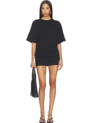 Enza Costa Short Sleeve Supima Curve Mini Dress - Black