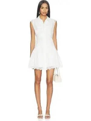 FRAME FRAME Embroidered Day Dress White