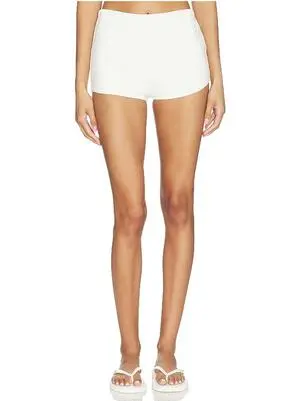 Eterne Lightweight French Terry Mini Track Short - Bone