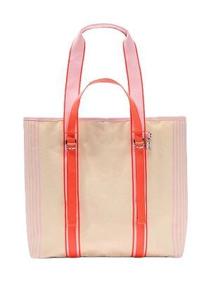 Victoria's Secret Canvas Carryall Beach Tote Bag - Multicolored