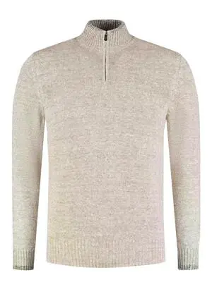 Fedeli Zip-neck Sweater - Neutrals