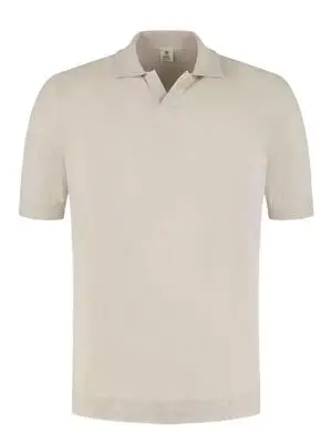 LUIGI BORRELLI Short-sleeve Collared T-shirt - Neutrals