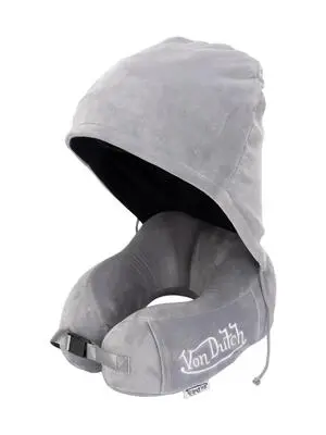 VON DUTCH Von Dutch Eyeconic Hooded Travel Neck Pillow Gray