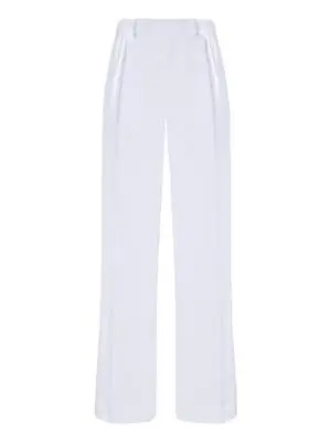 Missoni Cotton And Viscose Tone-on-tone Zigzag Trousers - White