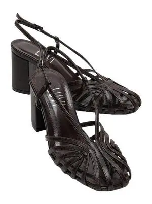 PROLOGUE SHOES Wilda Block Heel Sandal - Brown