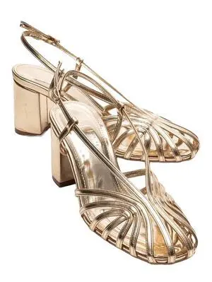 PROLOGUE SHOES Wilda Block Heel Sandal Gold