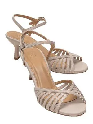 PROLOGUE SHOES Danica Stiletto Sandal - Ecru