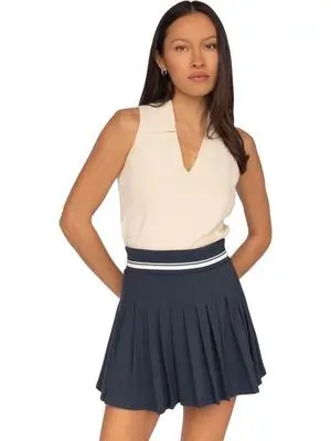 FORE-TÉ CLUB ATTIRE Juliette Collared Tank - Bone