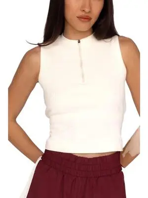 FORE-TÉ CLUB ATTIRE Stella Athletic Tank Top - Ecru