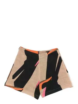 OSKLEN Abstract Print Shorts - Neutrals
