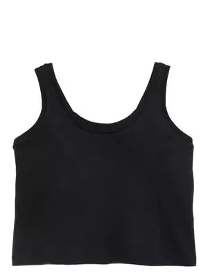 OSKLEN Scoop Neck Top - Black