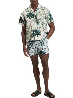 Ted Baker London Anukis Short Sleeve Placement Floral Stripe Shirt - Multi