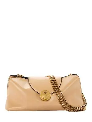 Versace Leather Crossbody Bag - Beige/gold
