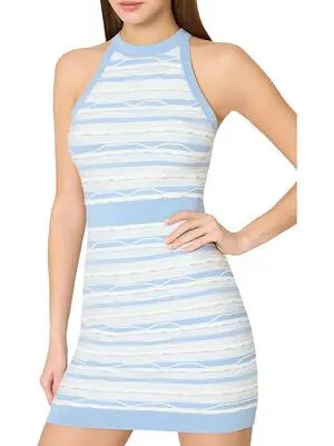 MILLY Sadie Stripe Mini Dress - Blue Multi