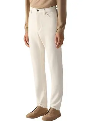 Zegna Slim-fit Stone-washed Cotton Jeans - White