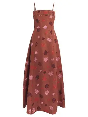 cut out linen mini dress Off-White Mergulho Cut-Out Linen Mini Dress main image 1