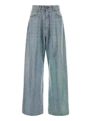 Giuseppe Di Morabito Embellished Wide Leg Jeans - Blue