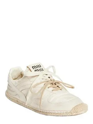 Miu Miu Espadrille Low-top Sneakers - Ecru