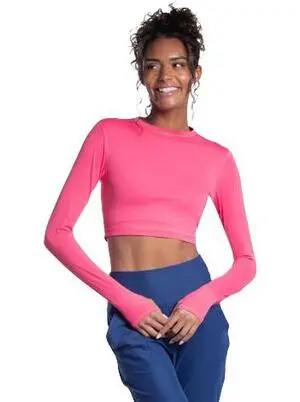 BLOQUV BloqUV UPF 50+ Long Sleeve Crop Top Watermelon