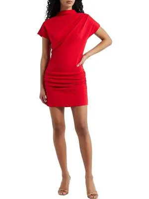 Line & Dot Archer Pleated Mini Dress - Red